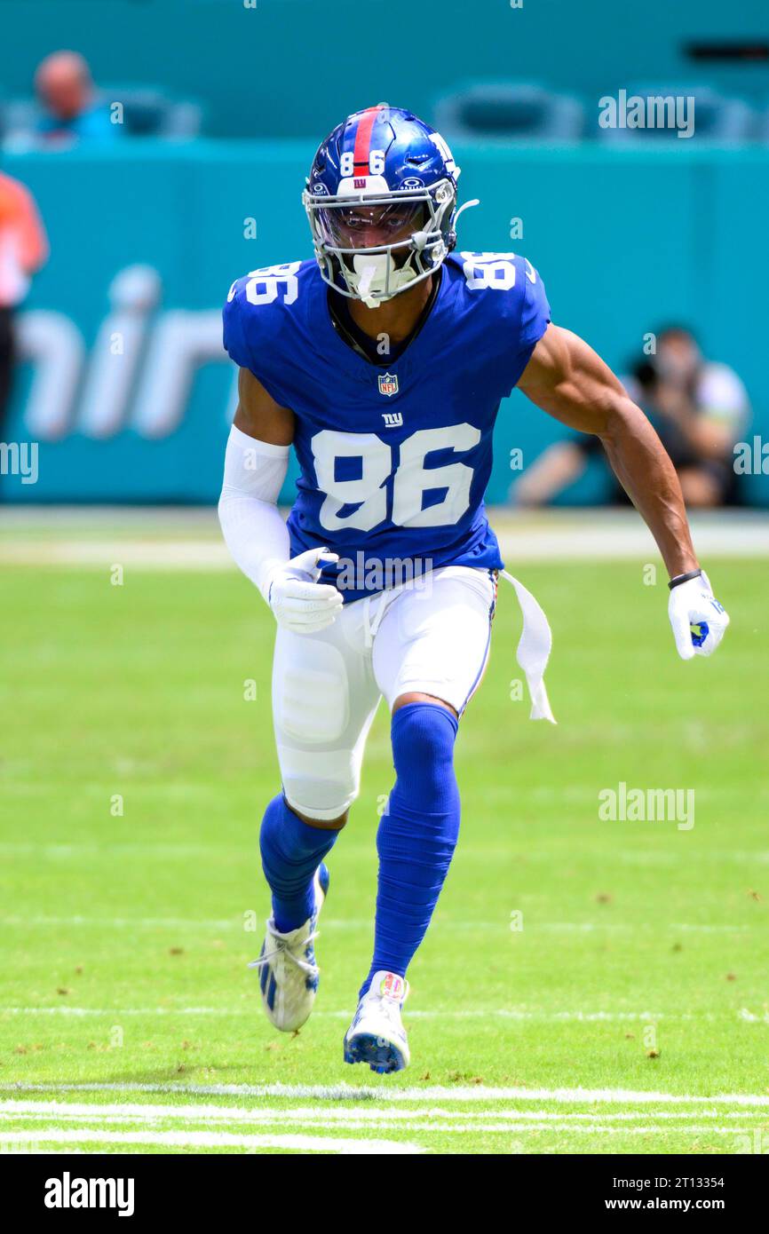 New York Giants wide receiver Darius Slayton (86) runs a play during an ...