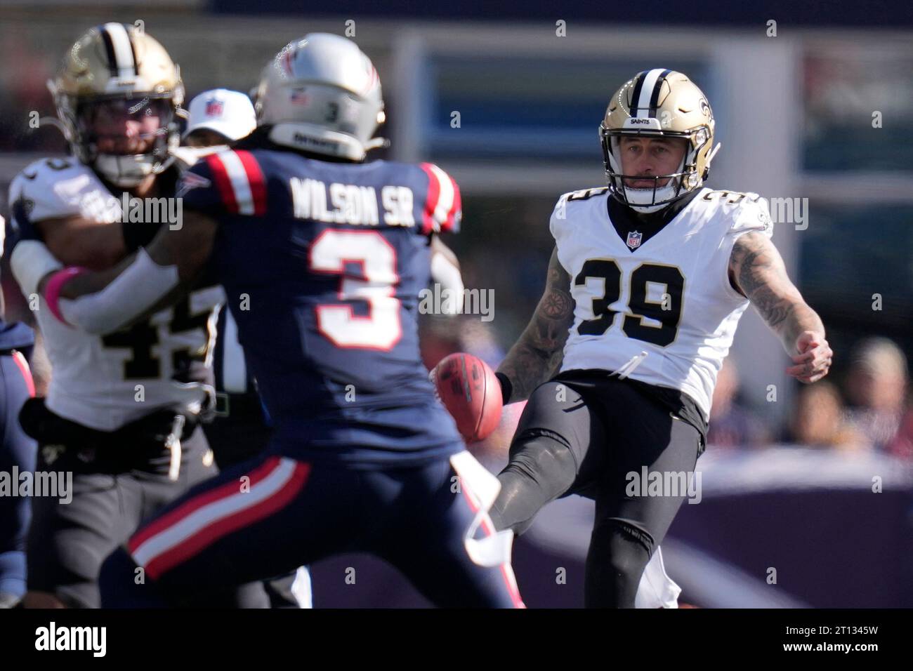New Orleans Saints punter Lou Hedley (39) during an NFL football game ...