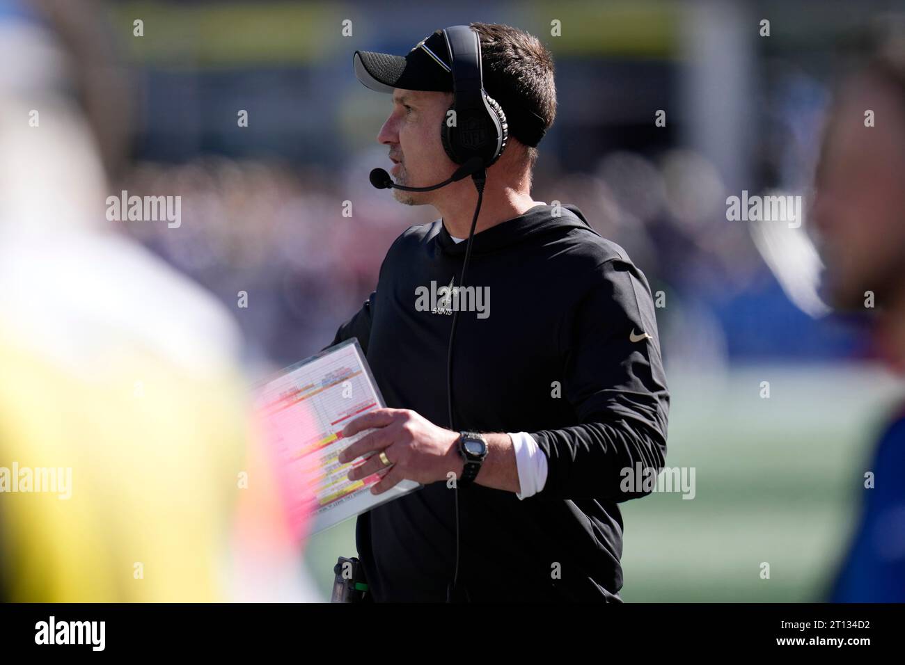 New Orleans Saints head coach Dennis Allen during an NFL football game ...