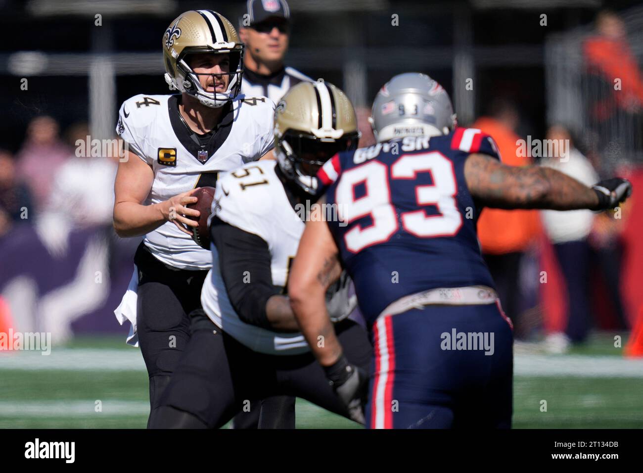 New Orleans Saints quarterback Derek Carr (4) during an NFL football ...