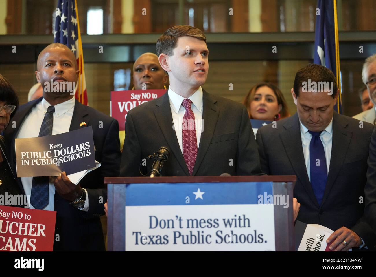 House Democrats including State Rep. James Talarico, D-Round Rock, hold ...
