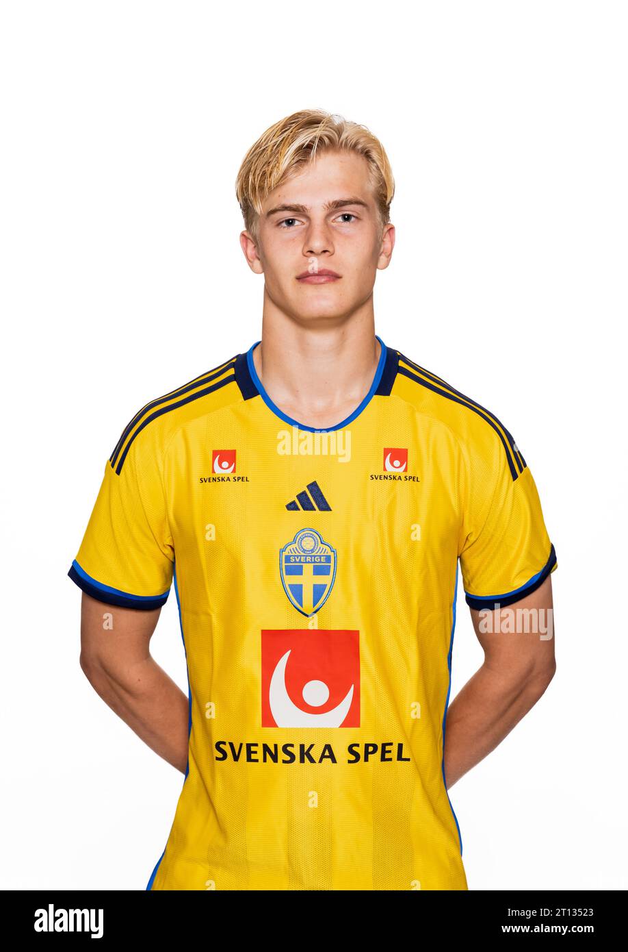 Falkenberg, Sverige. 10th Oct, 2023. 231010 Lucas Bergvall poserar för ...