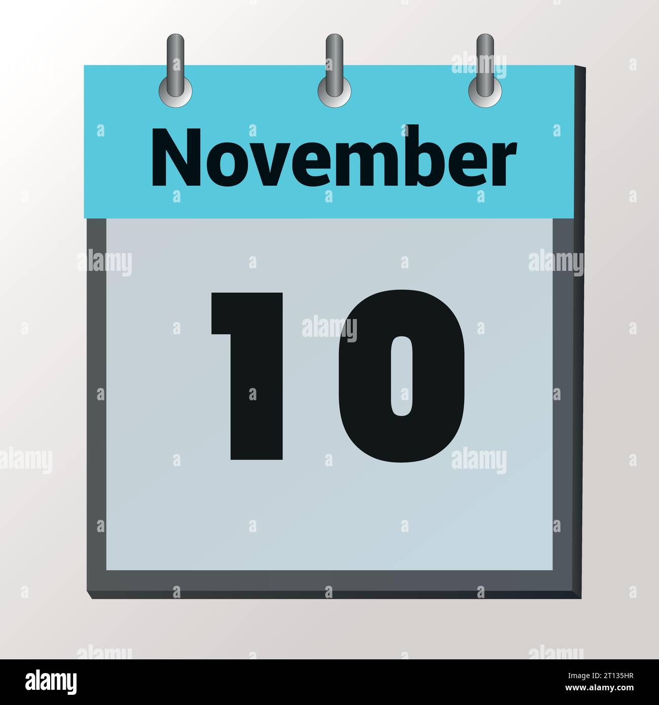 day on the calendar, vector image format, November 10 Stock Vector ...