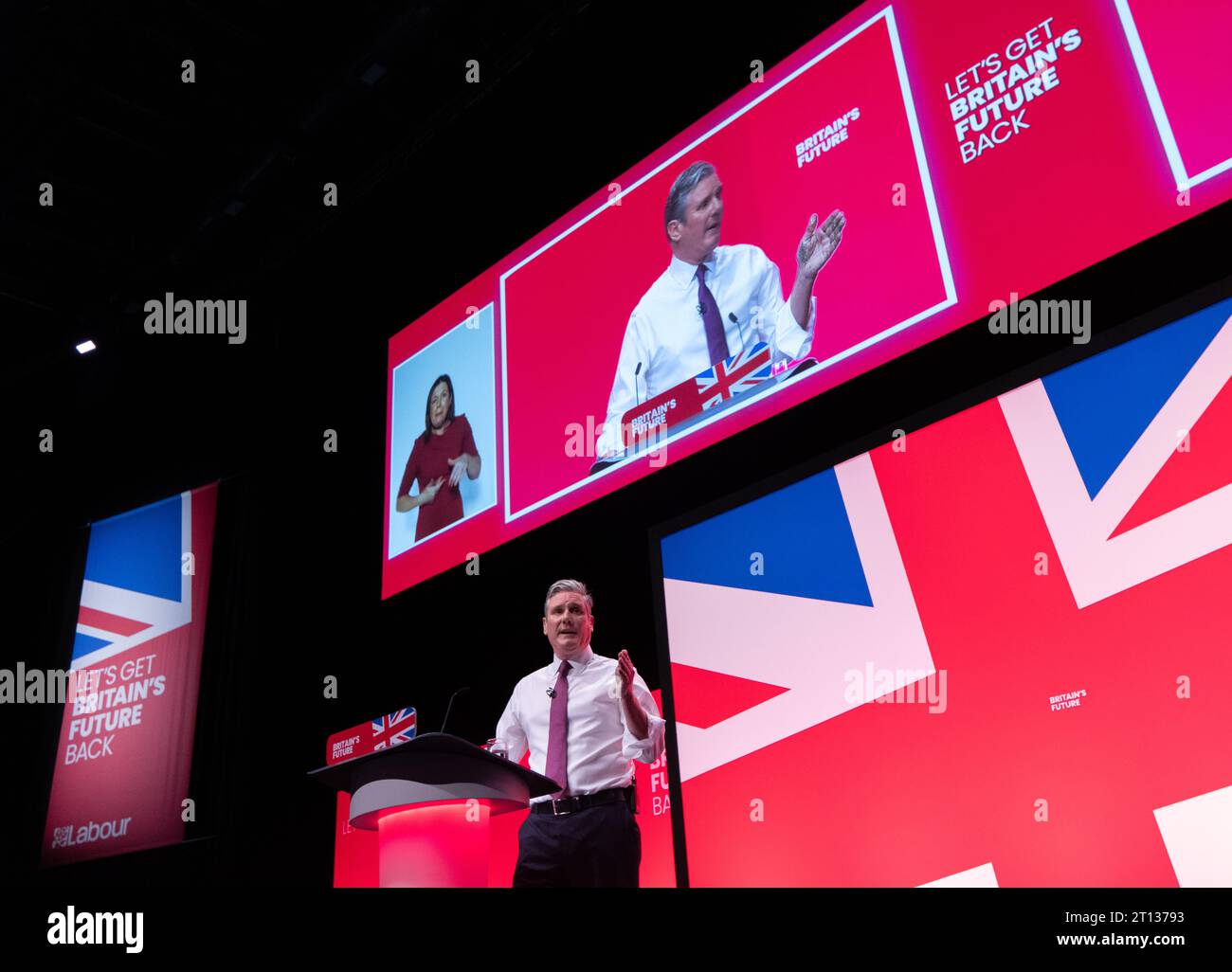 Keir Starmer giving his speech at Labour Conference 2023. Picture ...