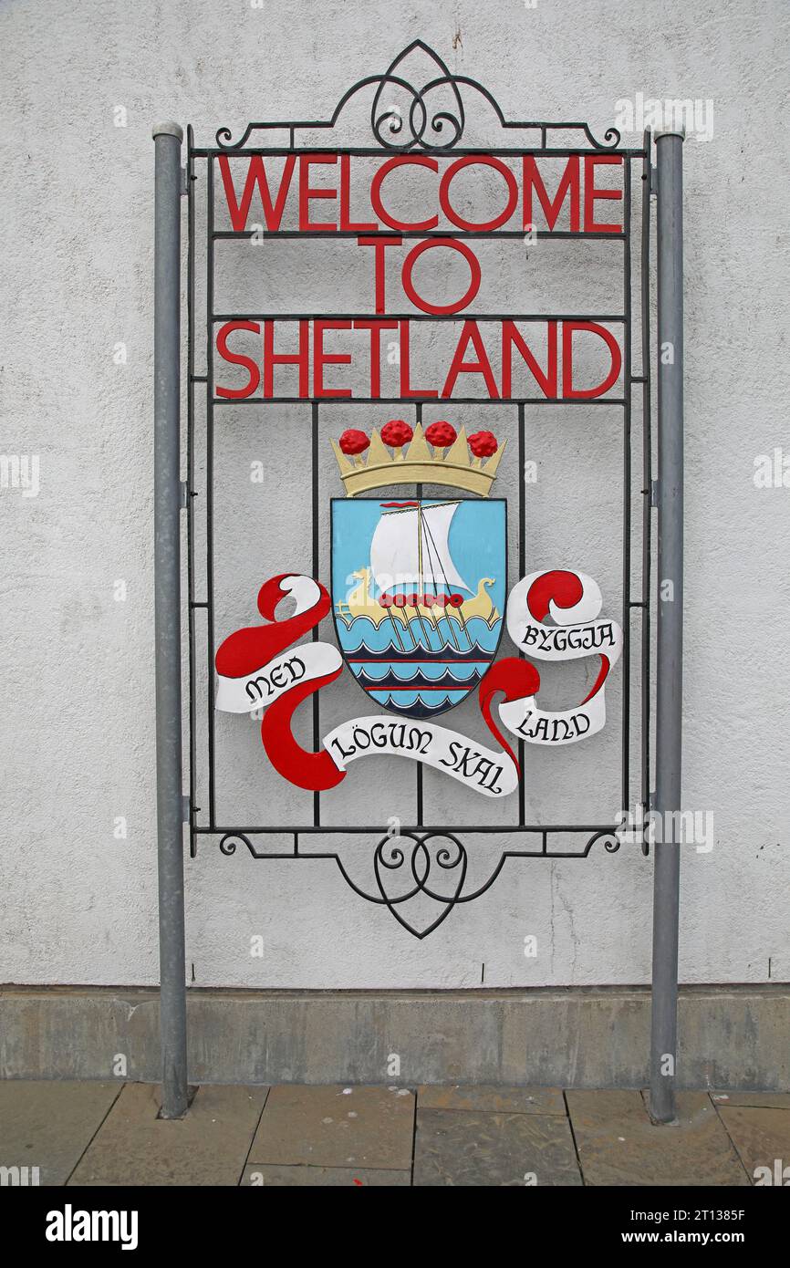 Welcome to shetland sign hi-res stock photography and images - Alamy