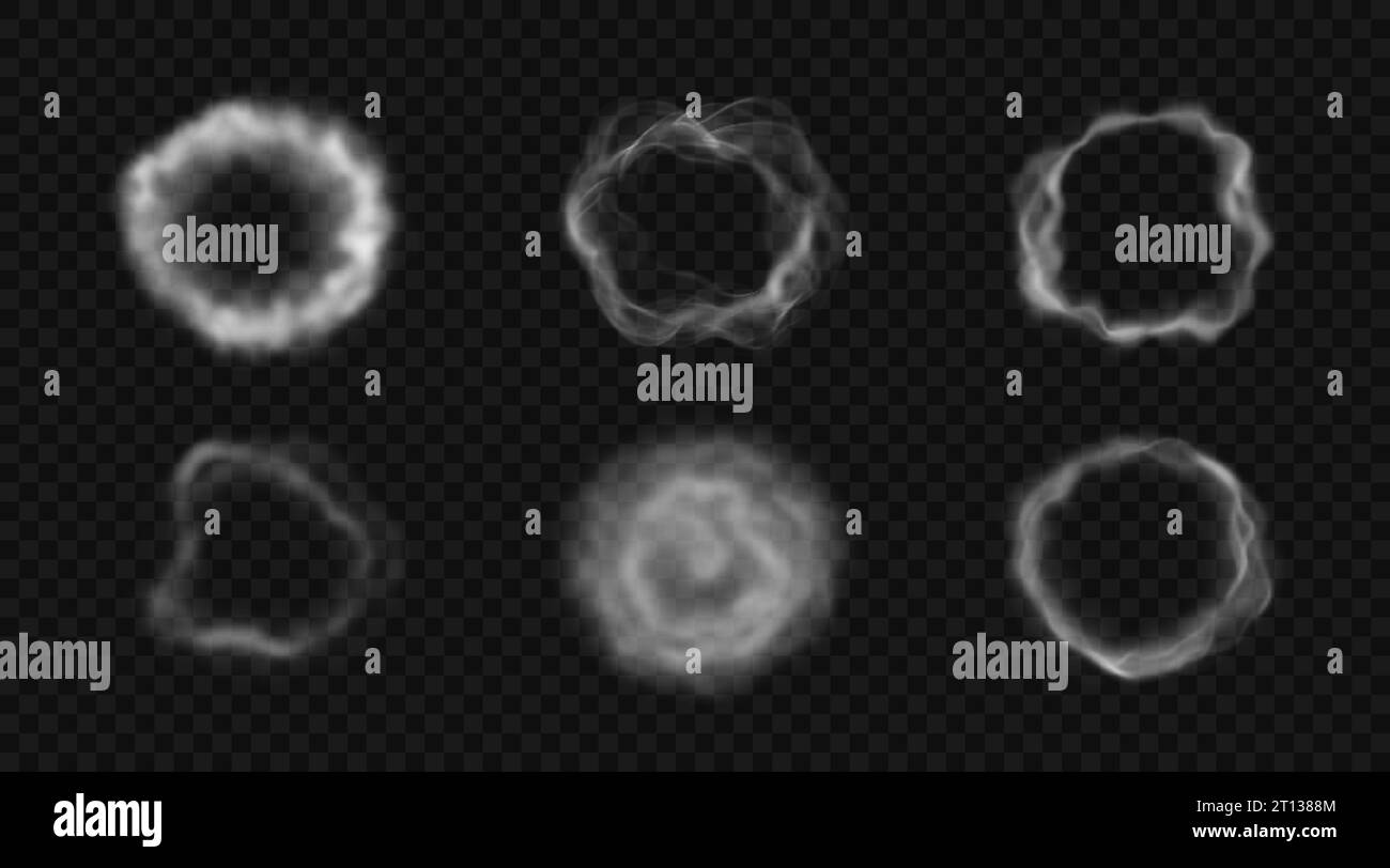 Set of round steam, fog Stock Vector Image & Art - Alamy