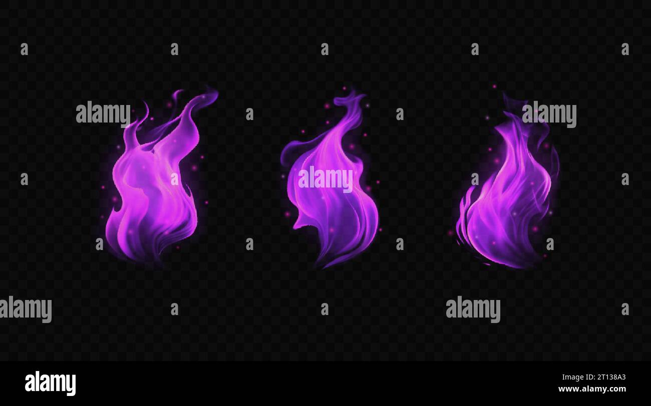 Magic purple flame. Vector design elements Stock Vector Image & Art - Alamy