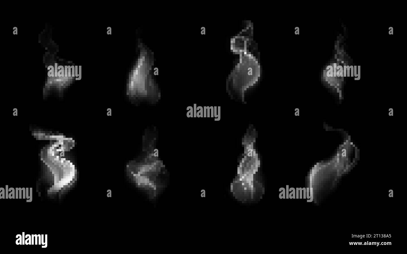 Set realistic hookah smoke Black and White Stock Photos & Images - Alamy