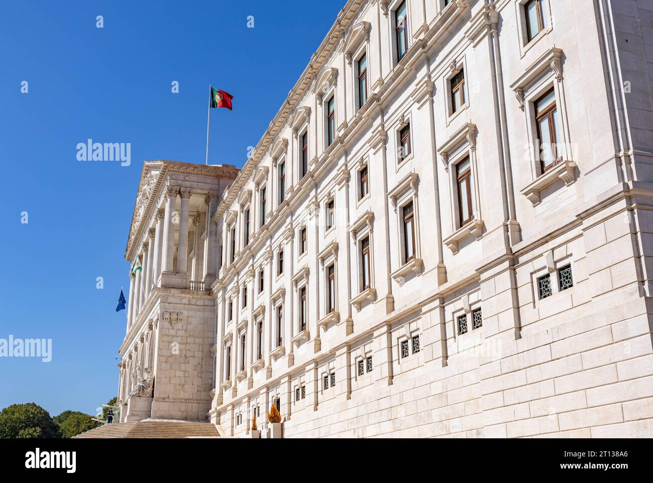 Facade of Sao Bento Palace (Palacio de Sao Bento) building of the ...