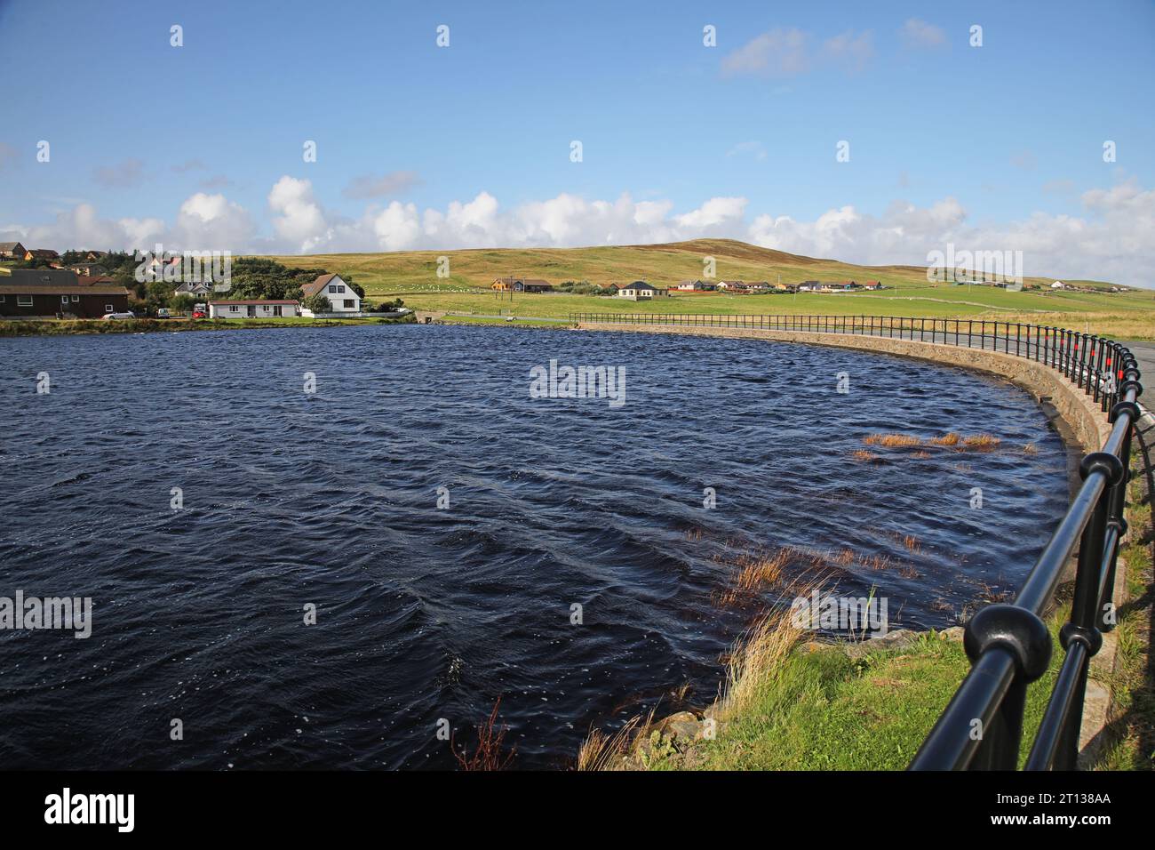 Strand Loch, Laxfirth, Shetland Stock Photo - Alamy