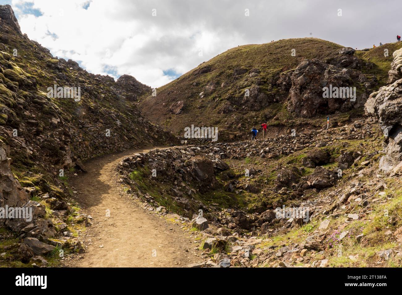 Footpath, Hiking to the summit of Mt. Brennisteinsalda in ...