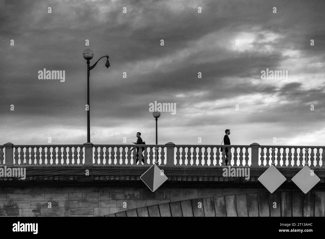 Seine crossing engineering Black and White Stock Photos & Images - Alamy