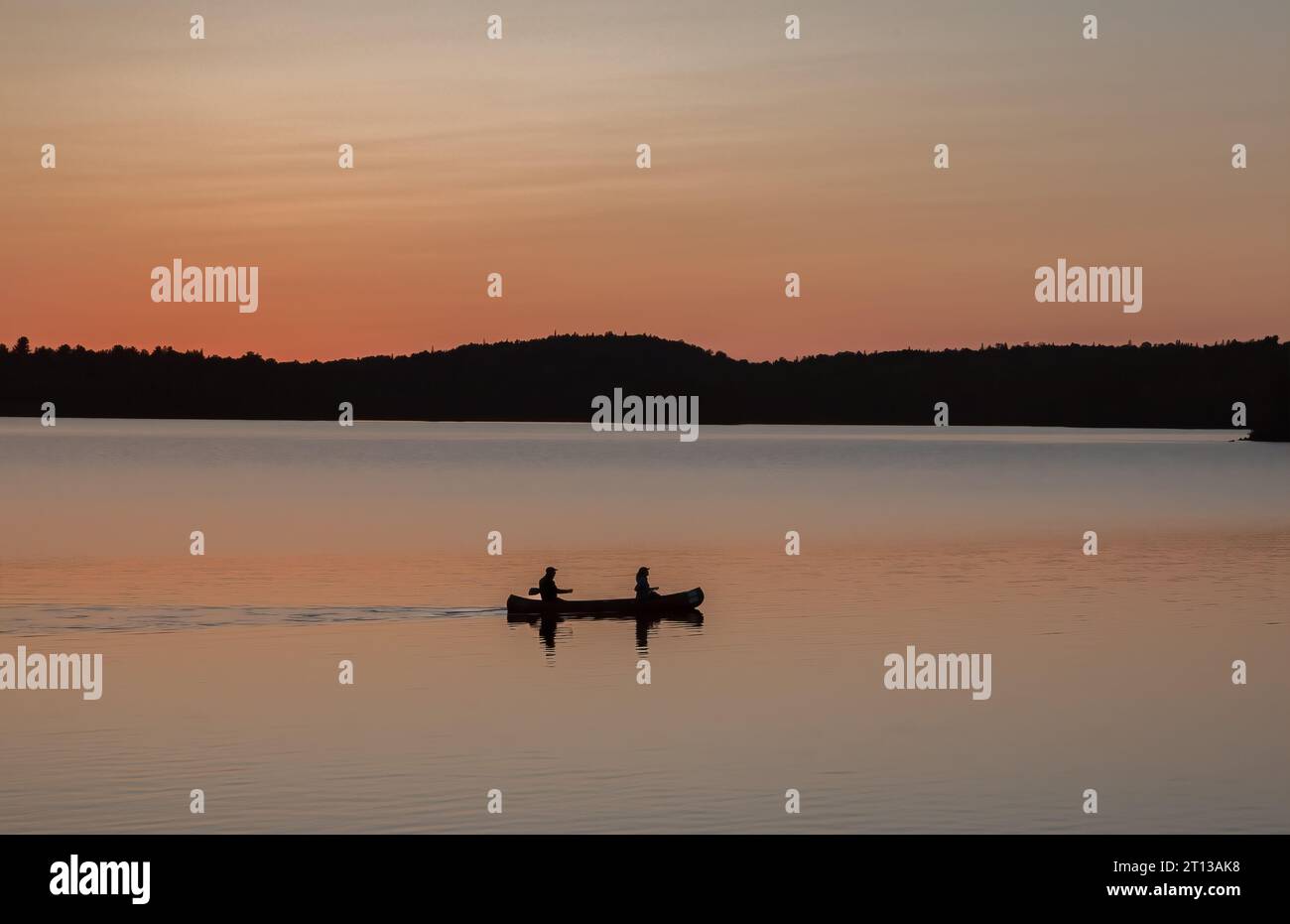 Sunset paddle in Whitney Ontario Stock Photo - Alamy