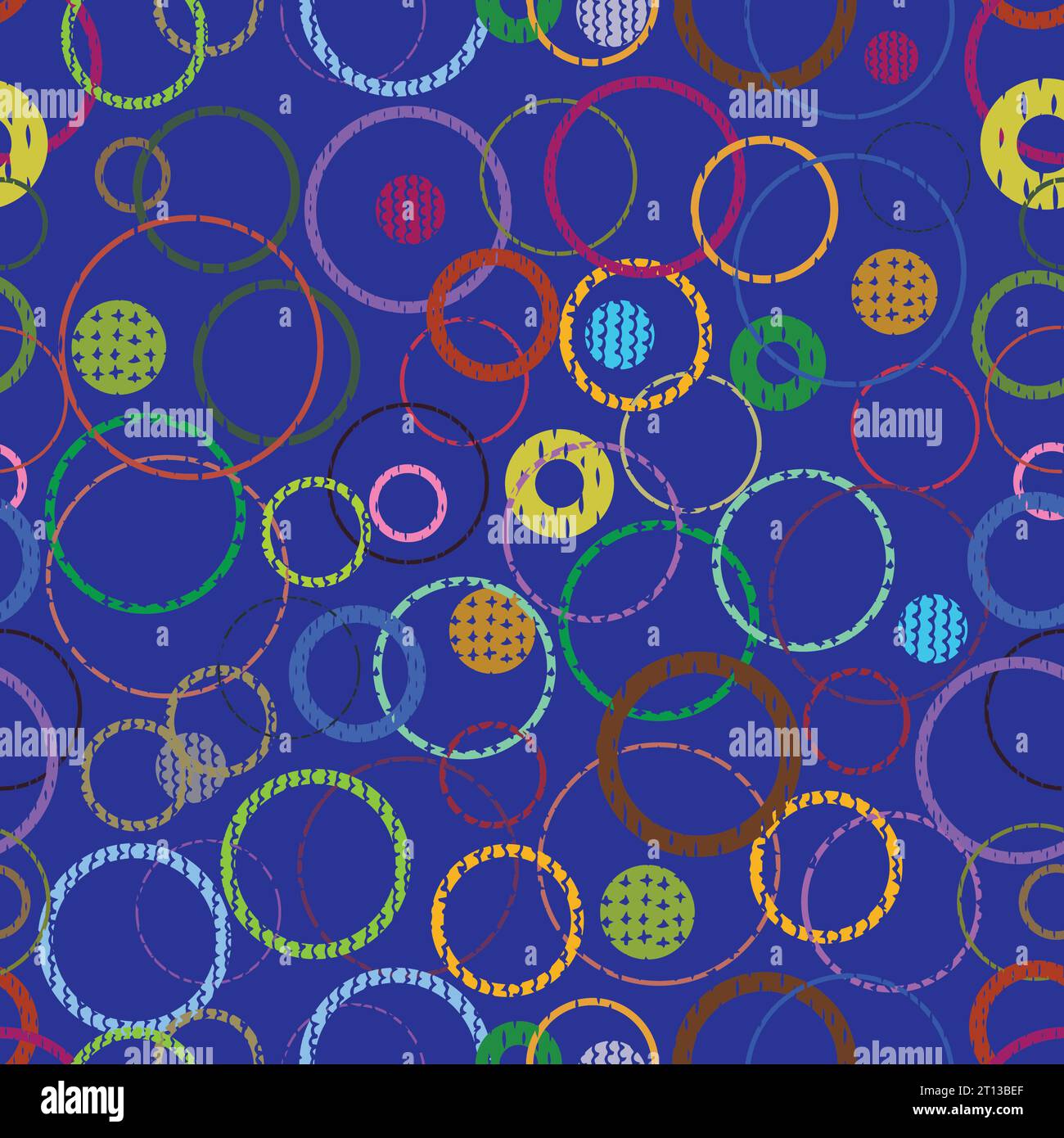 rings colorful brush seamless pattern vector Stock Vector Image & Art ...