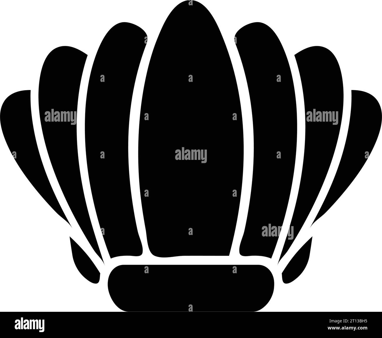 Scallop shell logo Black and White Stock Photos & Images - Alamy