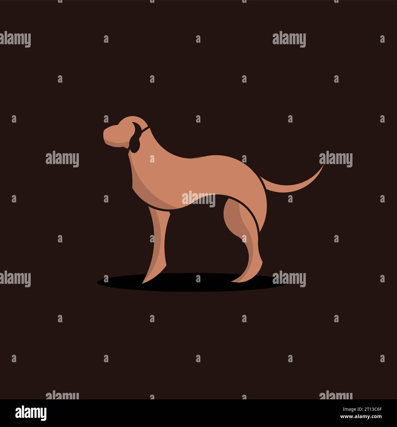 Dog vector logo design png illustration Stock Vector Image & Art - Alamy