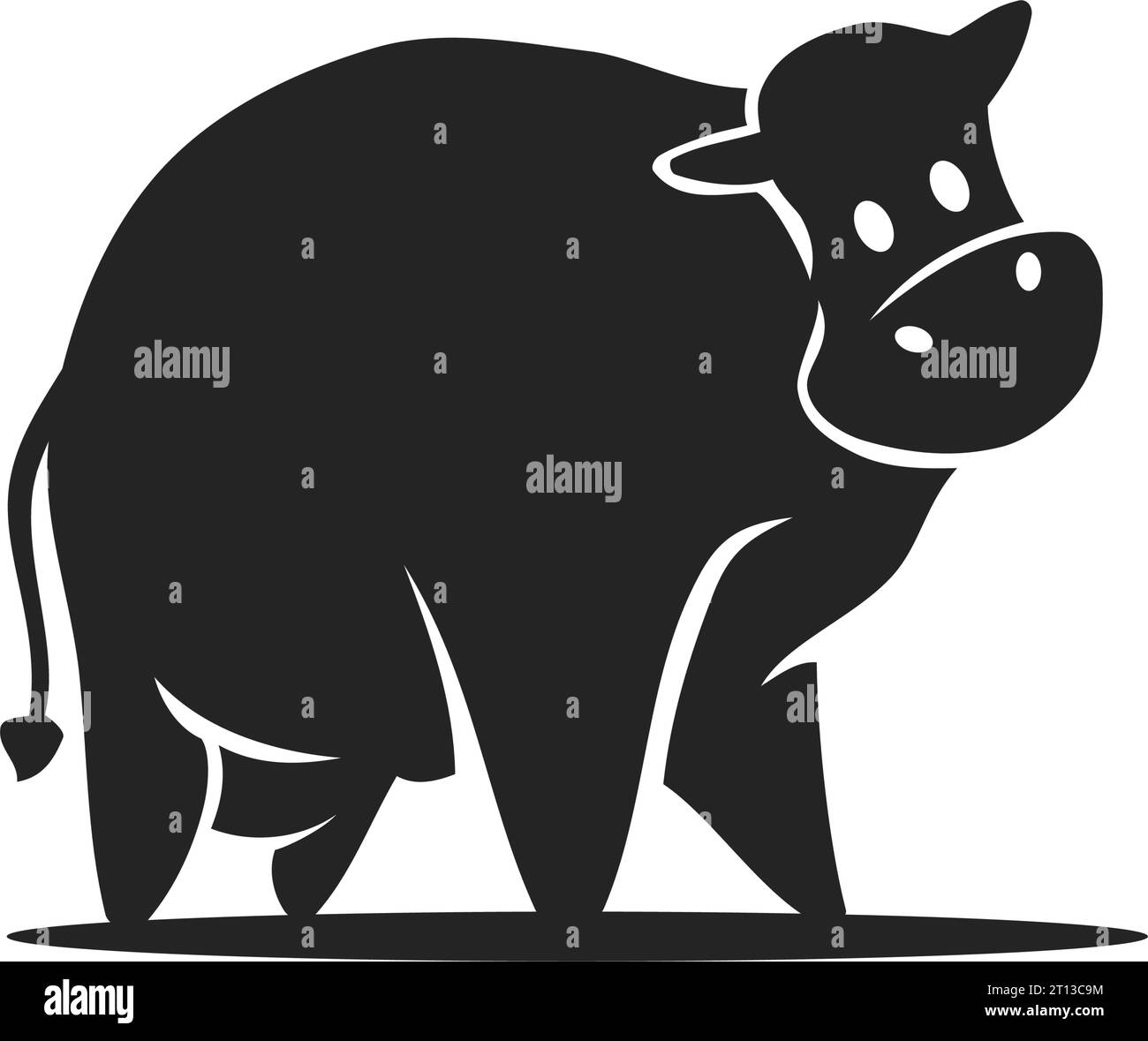 cow logo template Isolated. Brand Identity. Icon Abstract Vector ...