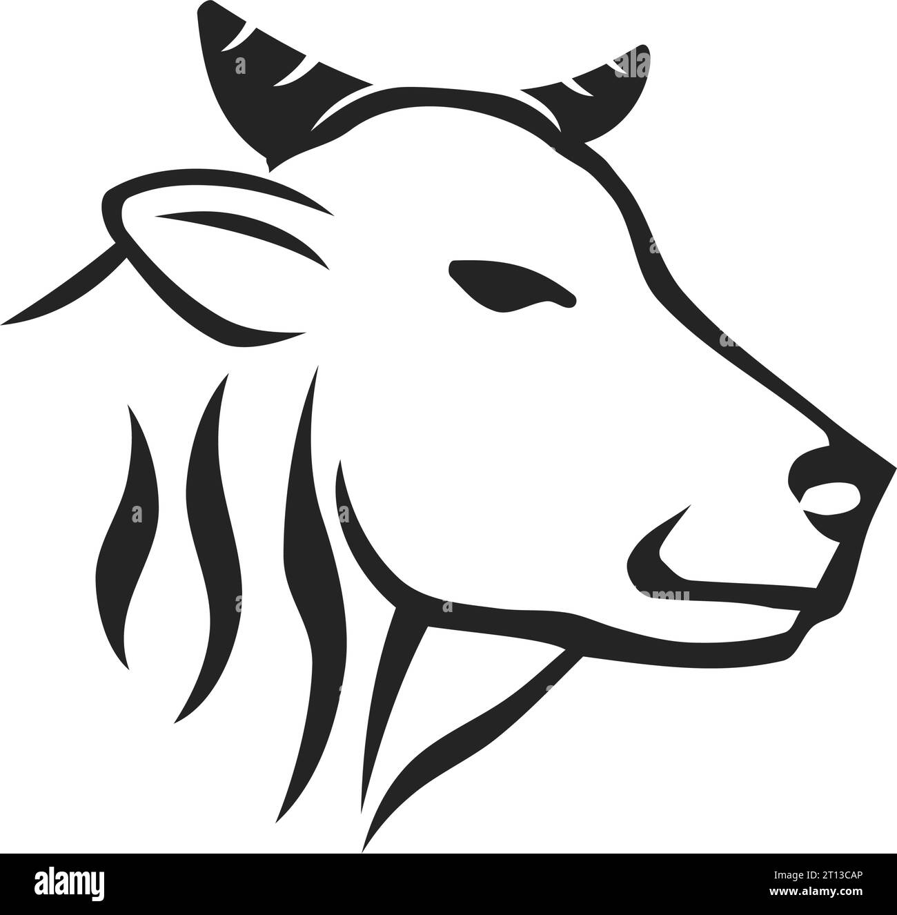 cow logo template Isolated. Brand Identity. Icon Abstract Vector ...