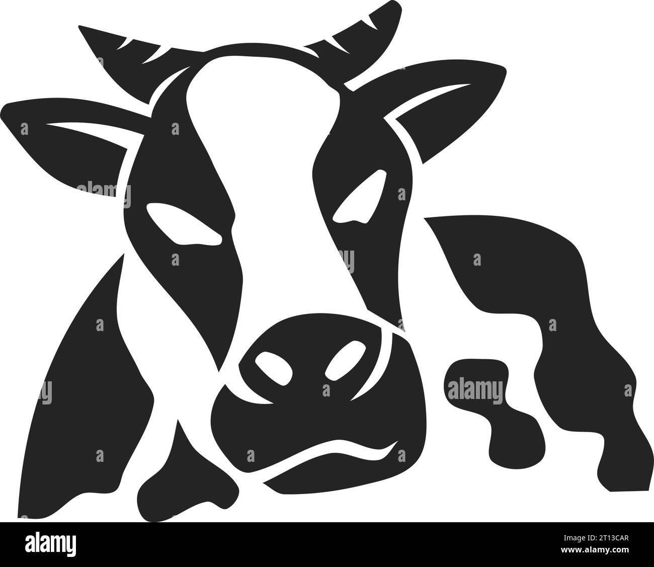 cow logo template Isolated. Brand Identity. Icon Abstract Vector ...