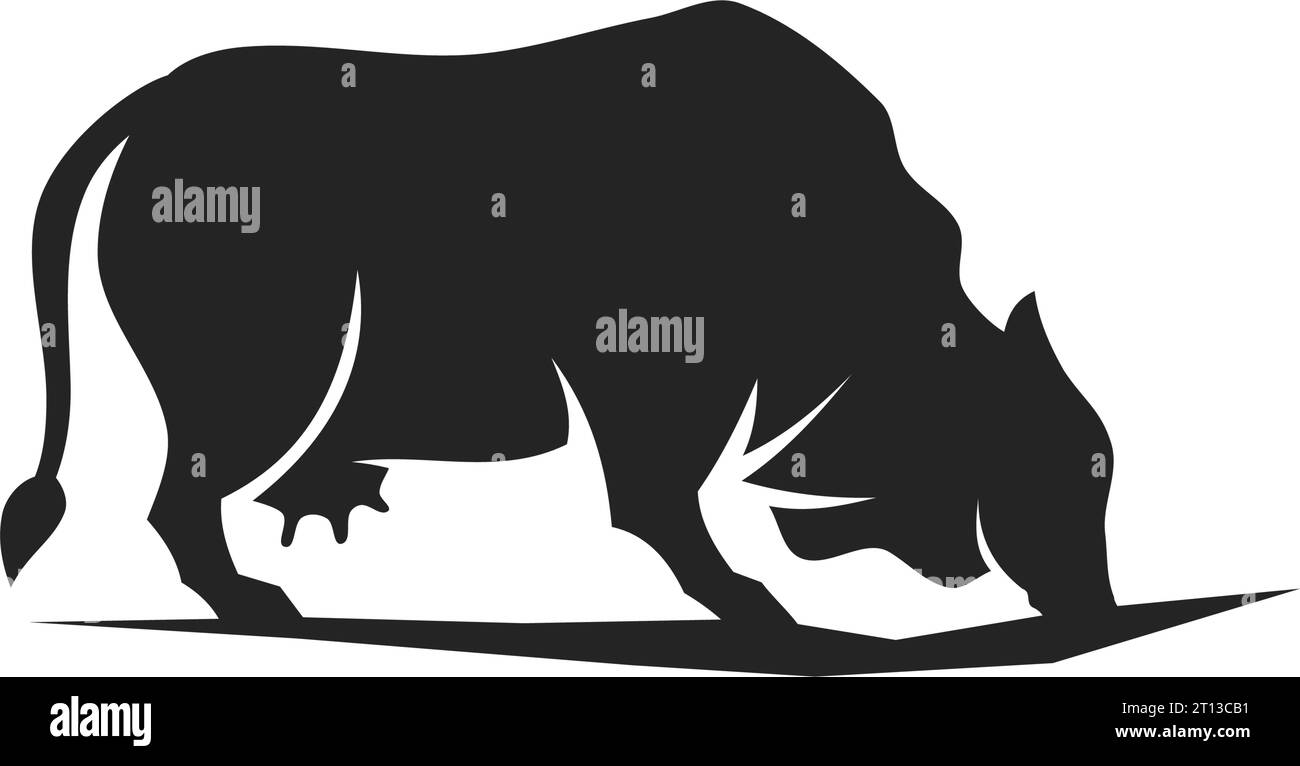 cow logo template Isolated. Brand Identity. Icon Abstract Vector ...