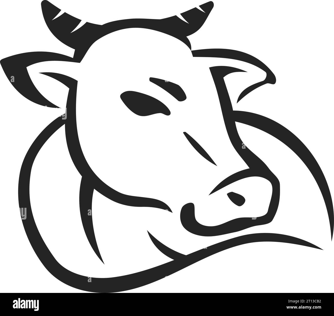 cow logo template Isolated. Brand Identity. Icon Abstract Vector ...