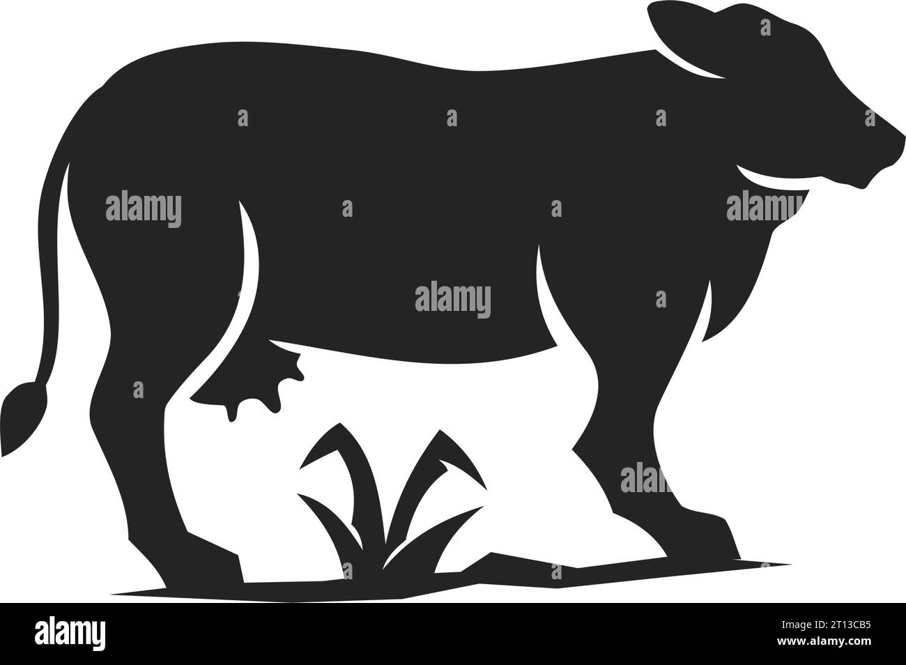 cow logo template Isolated. Brand Identity. Icon Abstract Vector ...