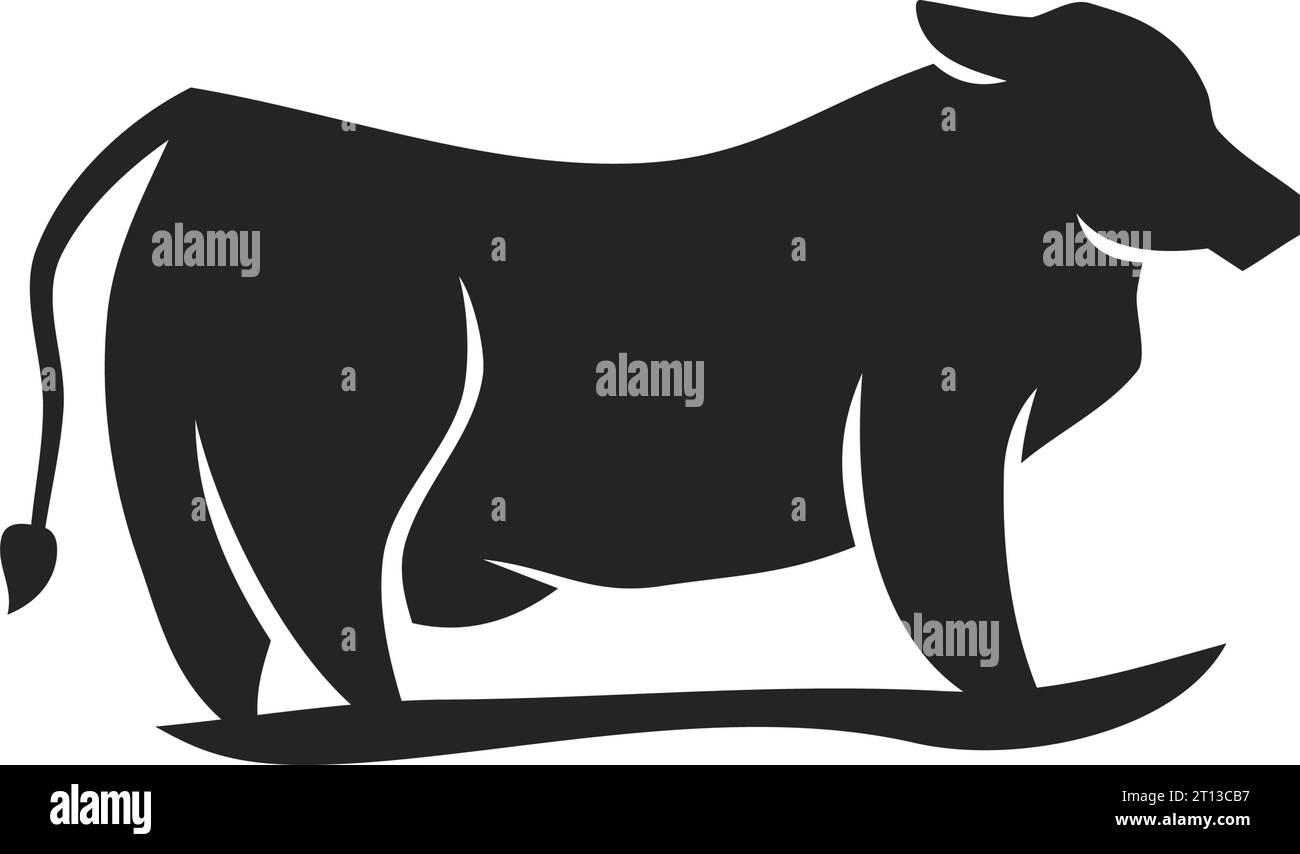 cow logo template Isolated. Brand Identity. Icon Abstract Vector ...