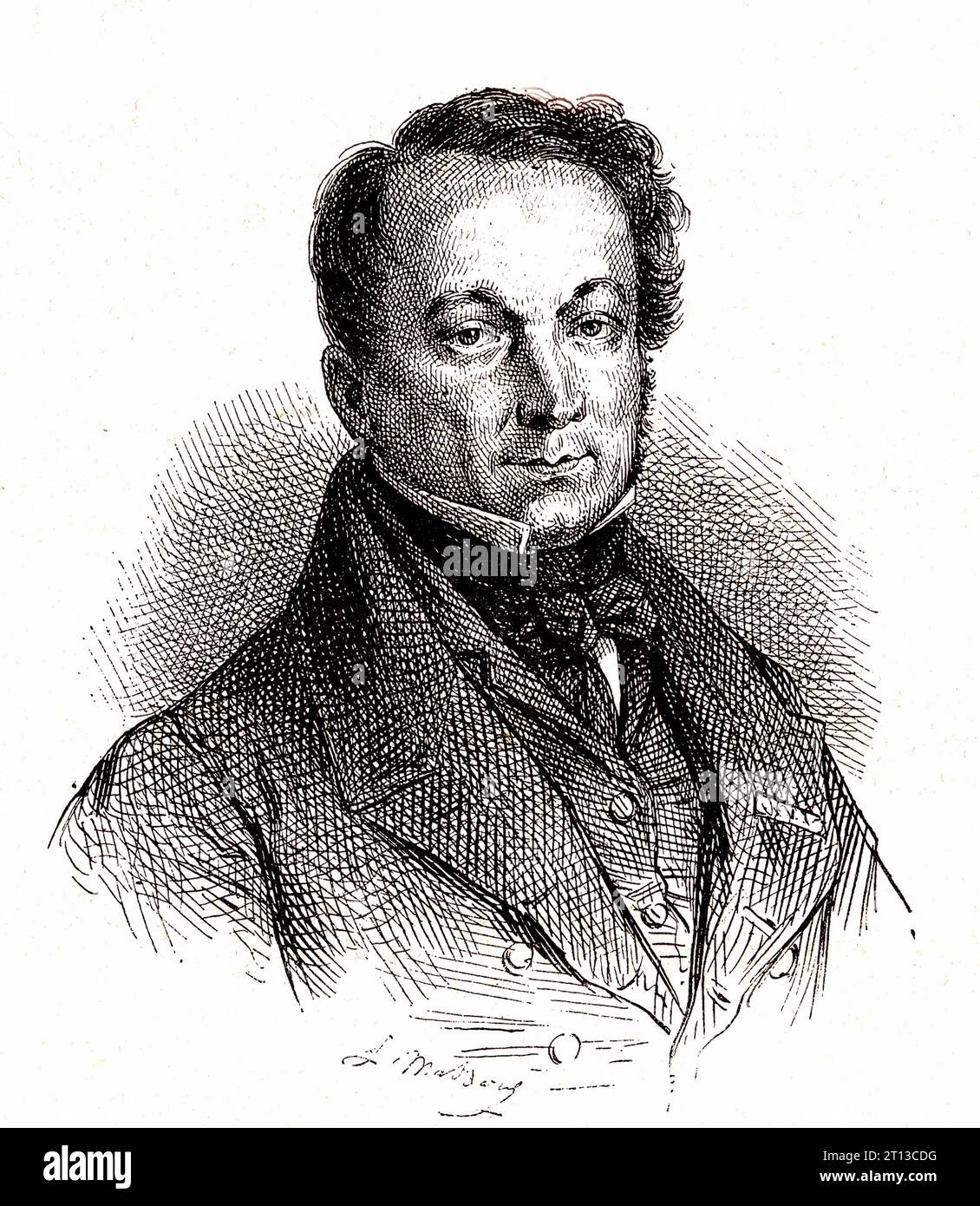 Illustration of Francois Magendie (1783-1855), French physiologist. Magendie is best known for ...