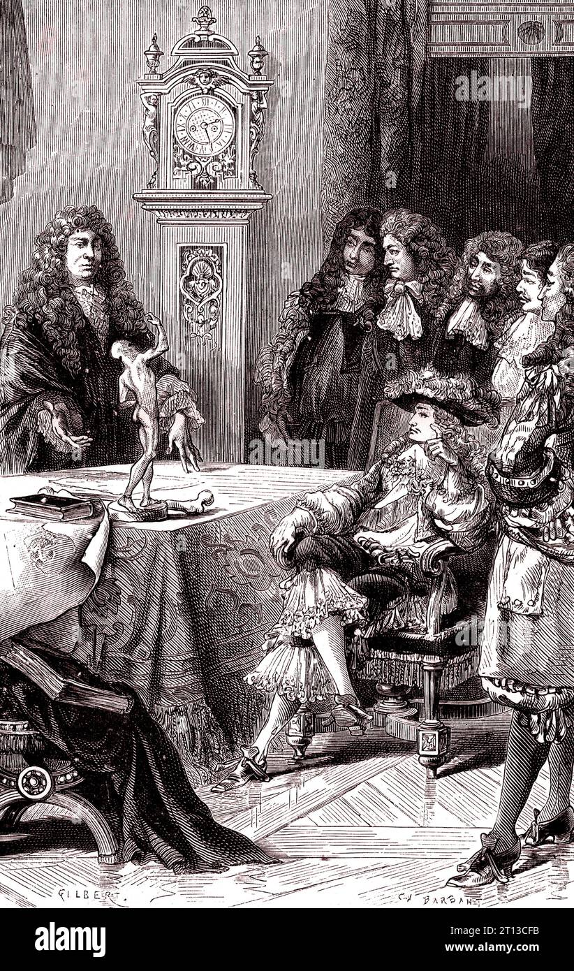 Illustration of Joseph Guichard Duverney (1648-1730), French anatomist ...