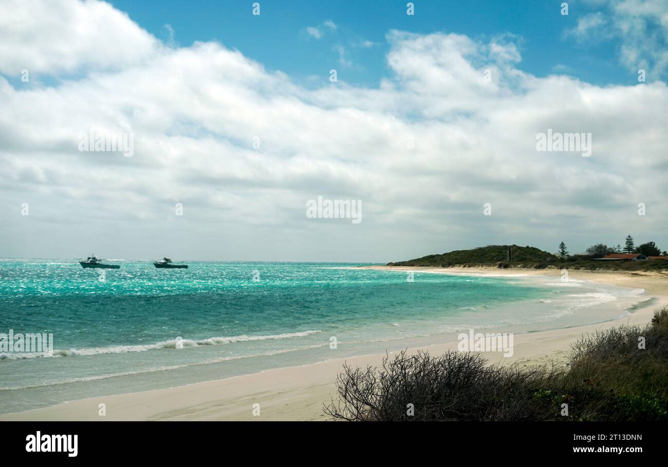 A view of the beach at Lancelin which is situated north of Perth ...