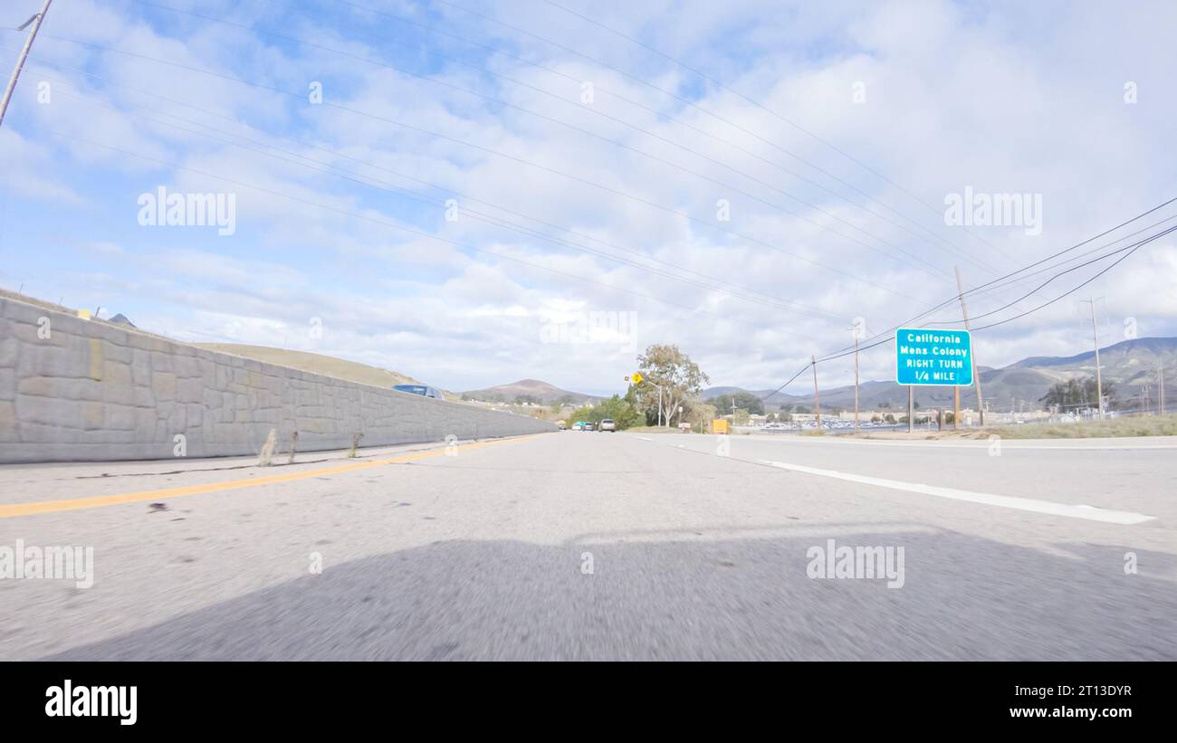 Winter Drive on Highway 101 Near SLO Stock Photo - Alamy