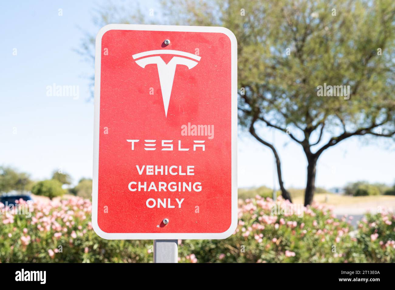 Tesla charging station Stock Photo - Alamy