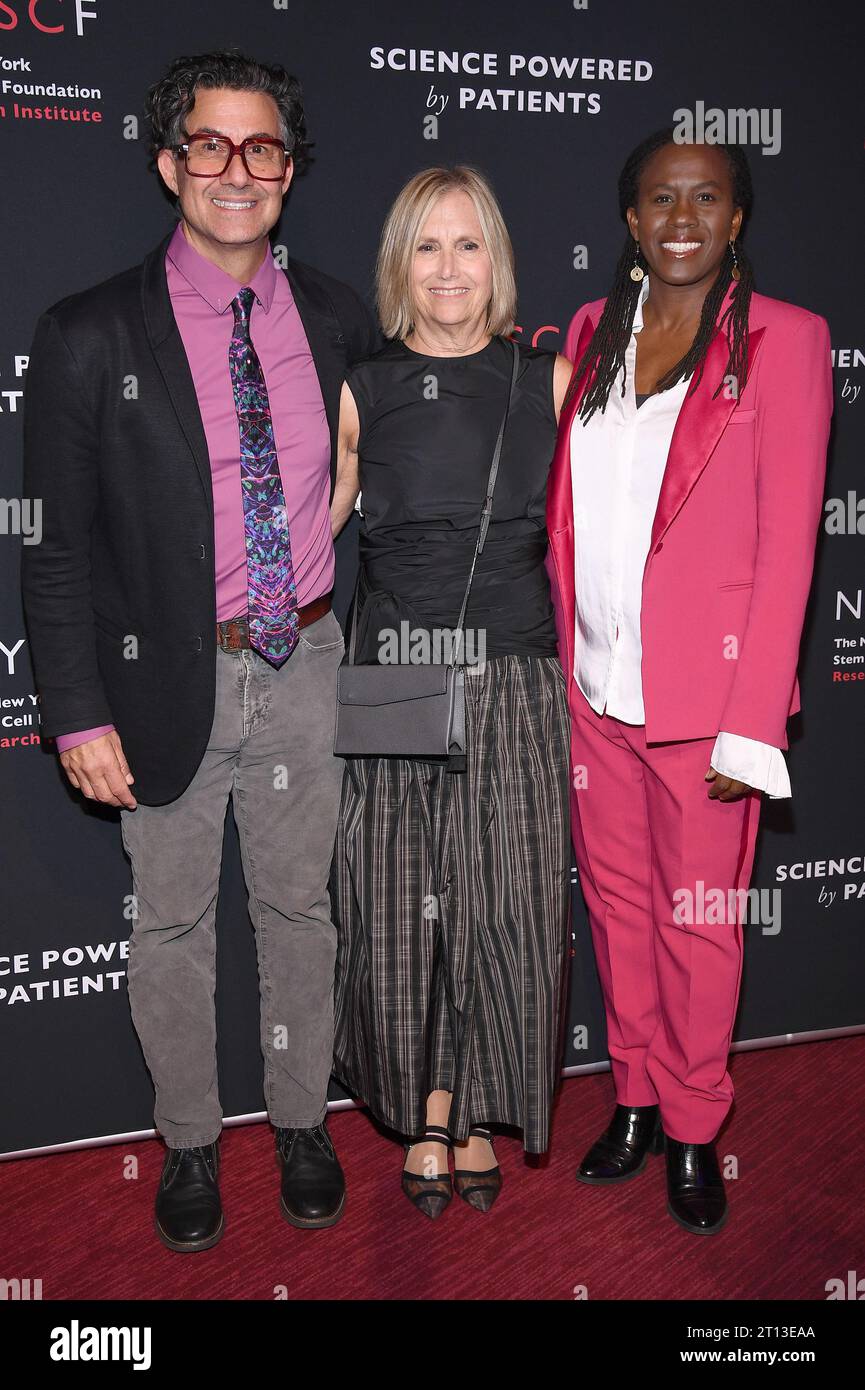 New York, USA. 10th Oct, 2023. (L-R) Derrick Rossi, Janet Zucker and ...