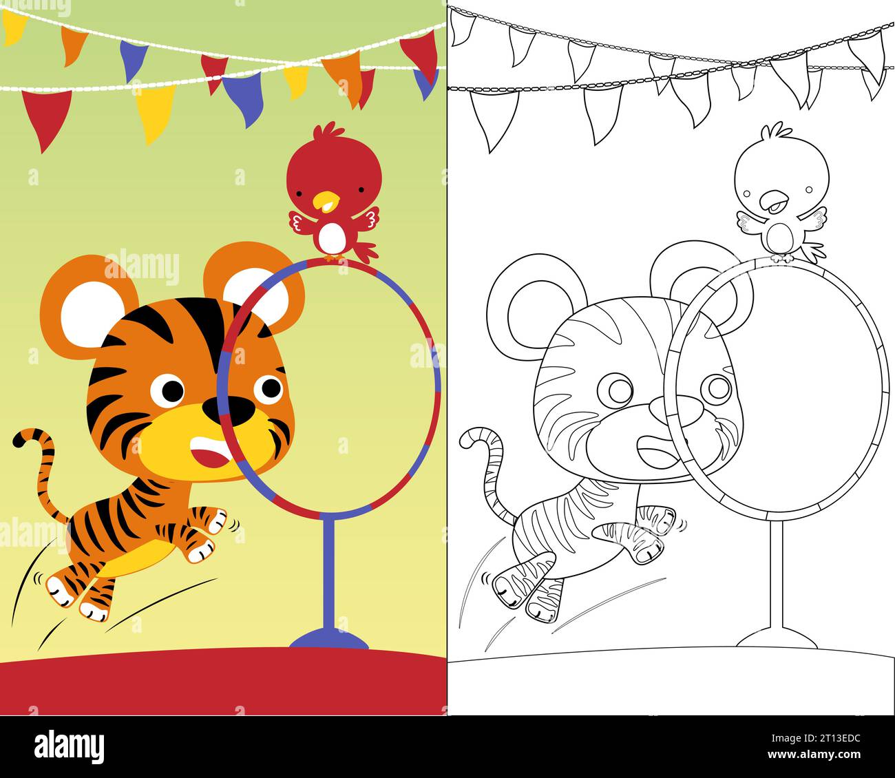 Circus Tiger Cartoon