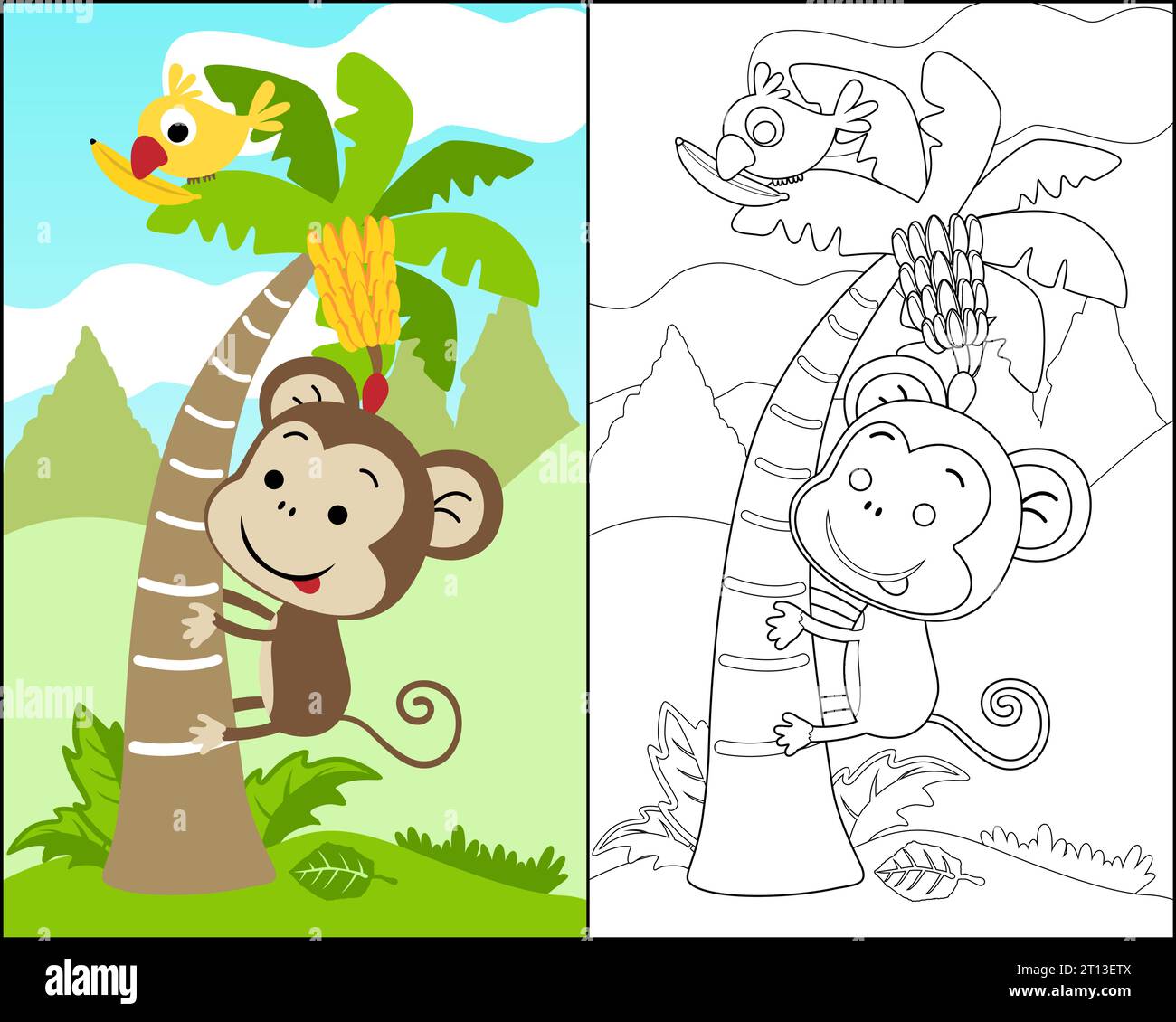 Banana Tree Coloring Pages