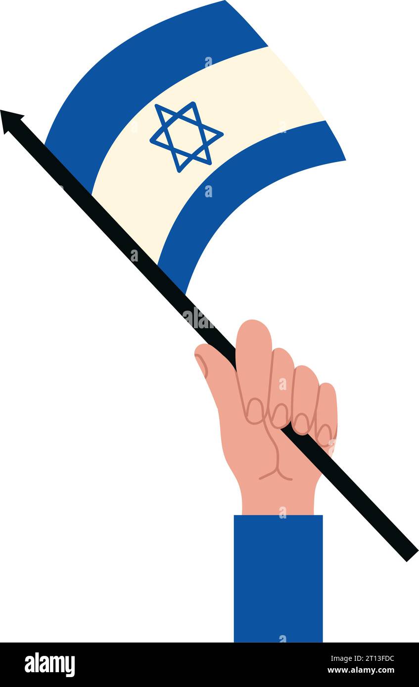 israel flag waving in pole design Stock Vector Image & Art - Alamy