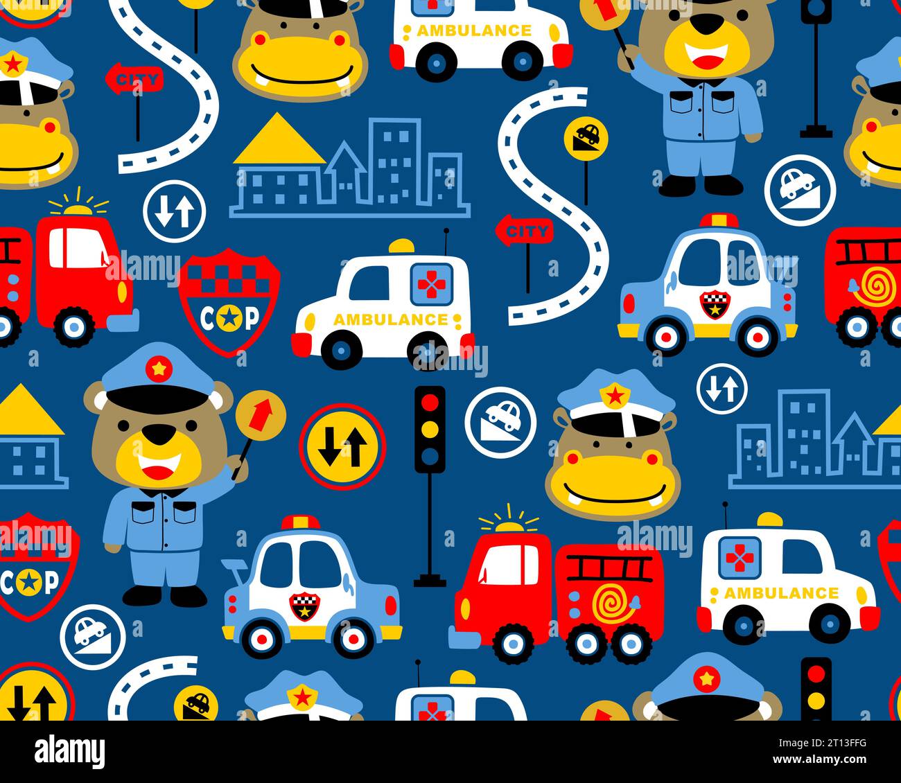 Police vehicle animals Stock Vector Images - Alamy