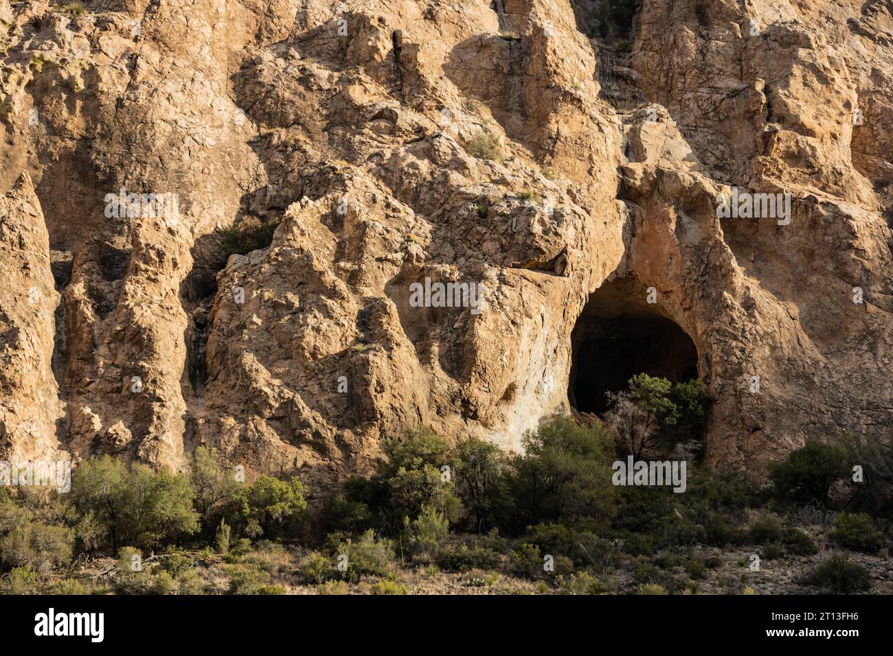 Small Cave On The Edge Of Blue Creek Trail In Big Bend National Park ...