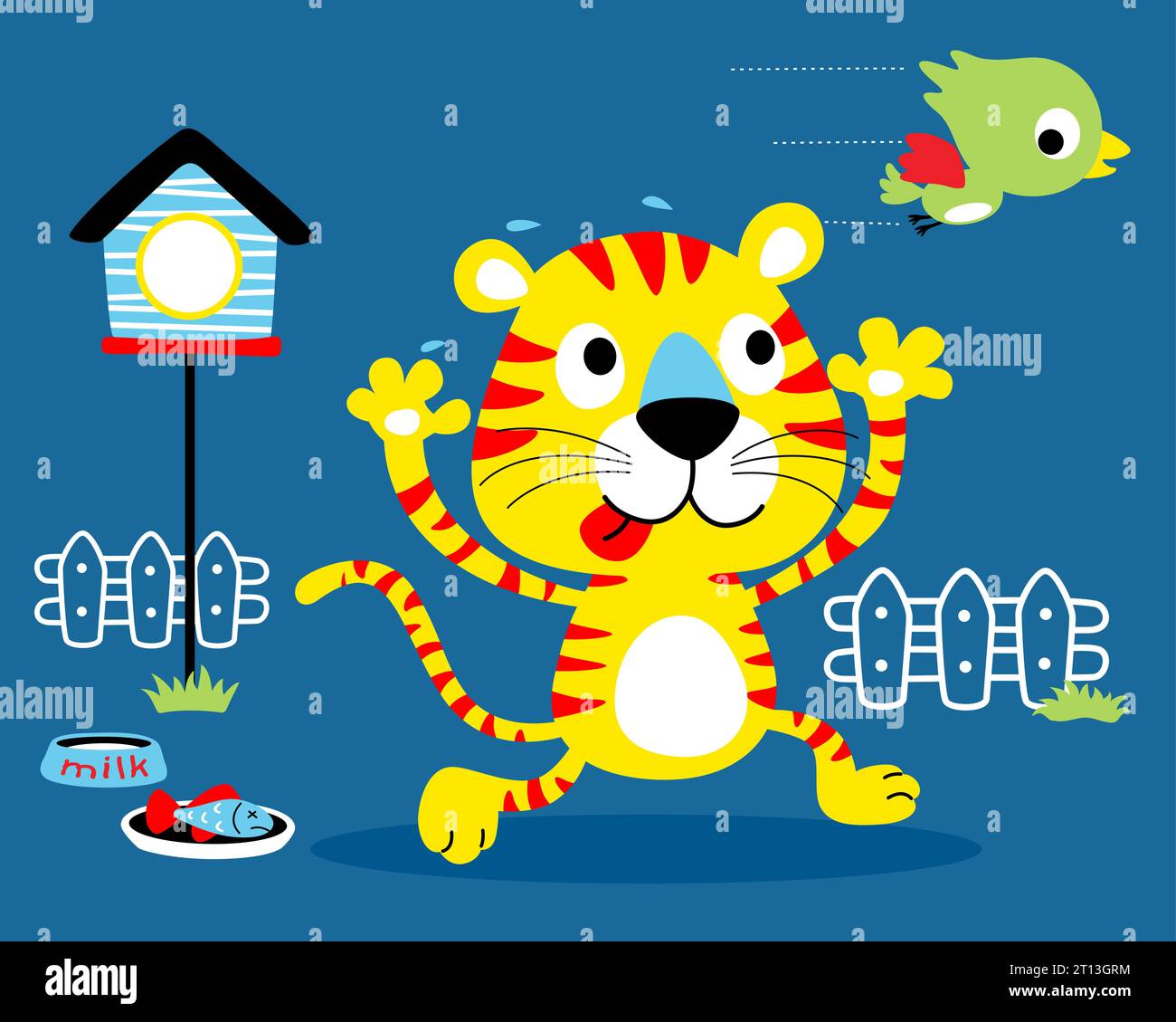 Animal cat fish bowl cartoon hi-res stock photography and images - Alamy