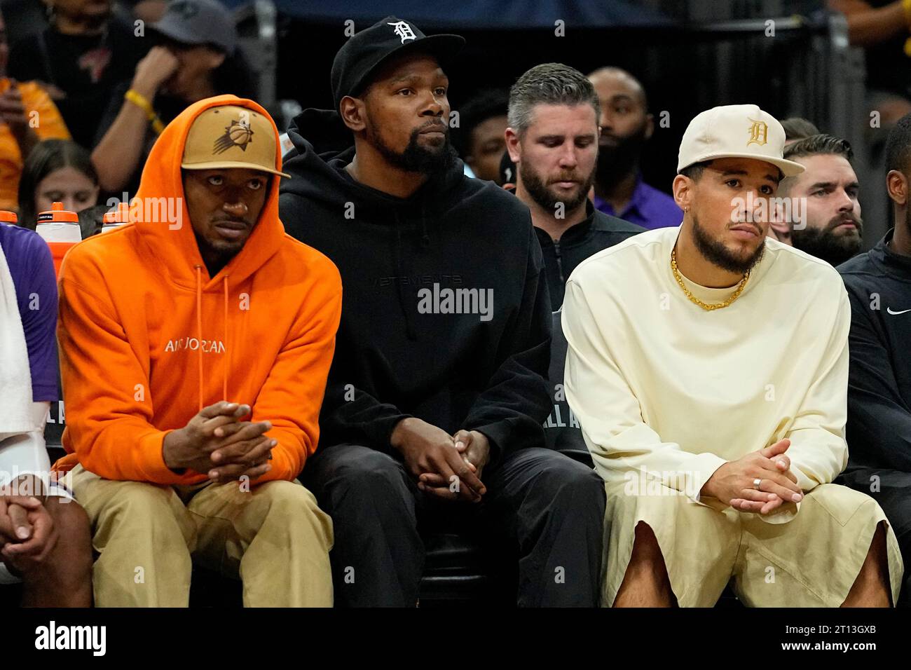 From left; Phoenix Suns guard Bradley Beal, forward Kevin Durant and ...