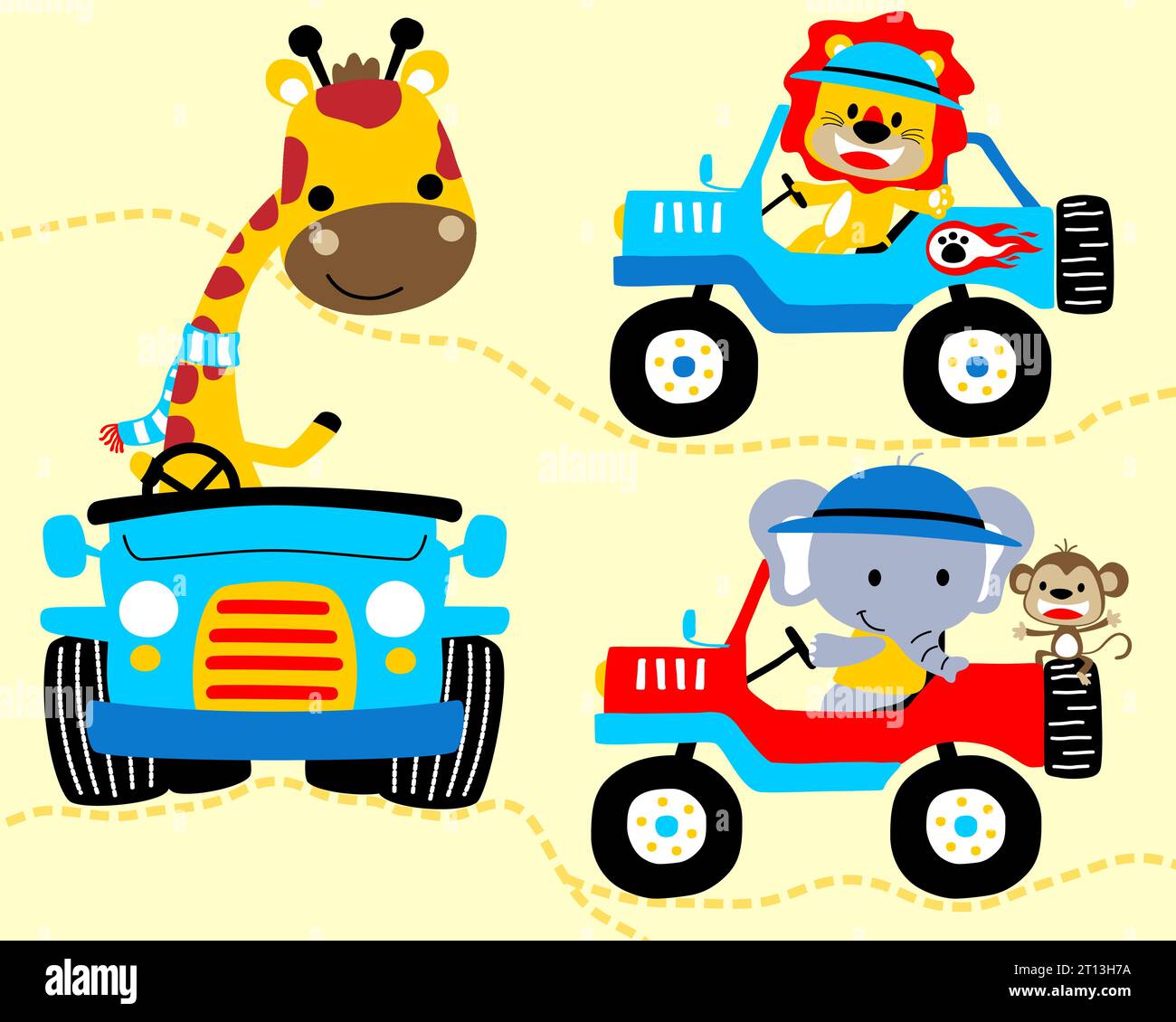 Kids car journey Stock Vector Images - Alamy