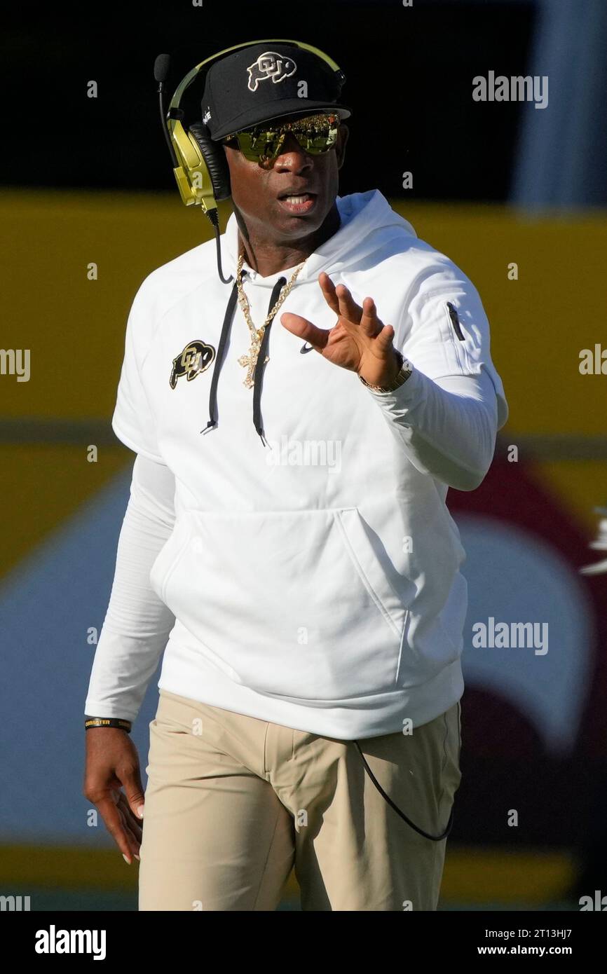 Colorado head coach Deion Sanders in the first half during an NCAA ...