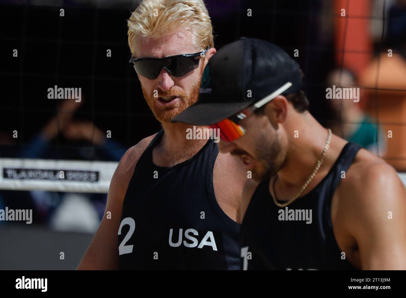 Tlaxcala, Mexico. 10th Oct, 2023. Chase Budinger (L) and Miles Evans of ...