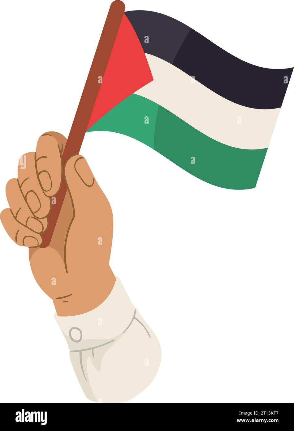 palestine flag in hand Stock Vector Image & Art - Alamy