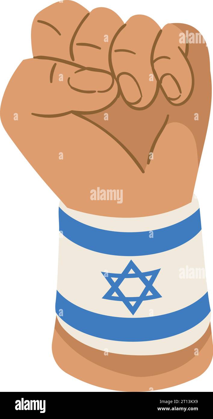 israeli hand with flag Stock Vector Image & Art - Alamy