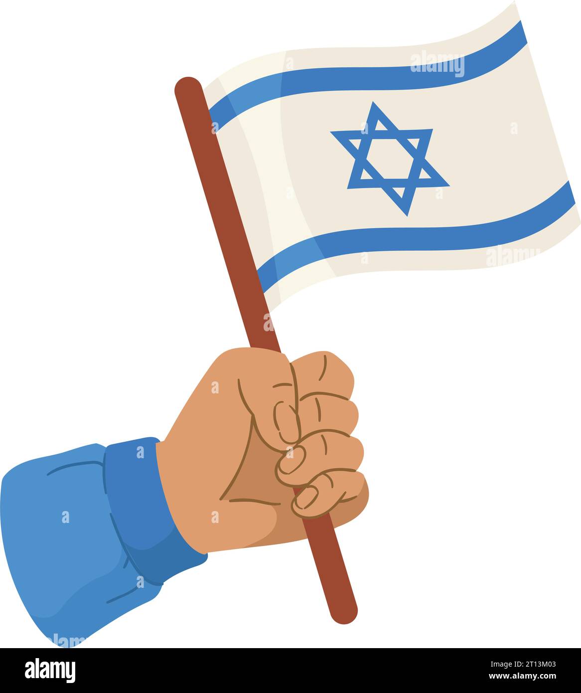 Israel flag waving in wind Stock Vector Images - Alamy