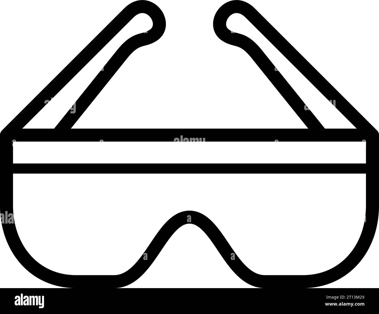 Linear icon of safety glasses as an editable outline Stock Vector Image ...