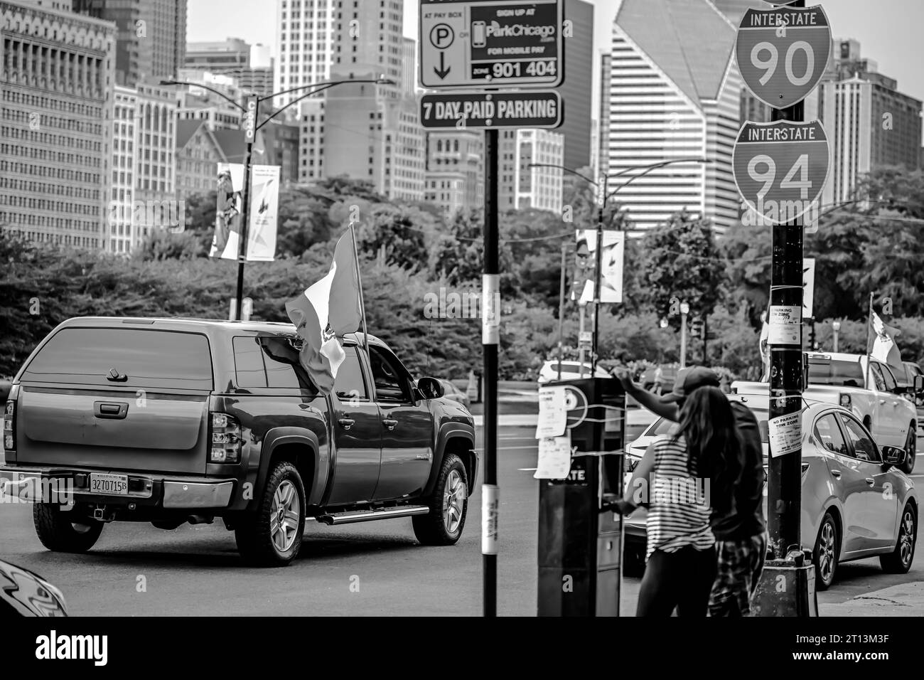 Chicago, Illinois, USA - 9.16.2023: Mexico Independence day being ...