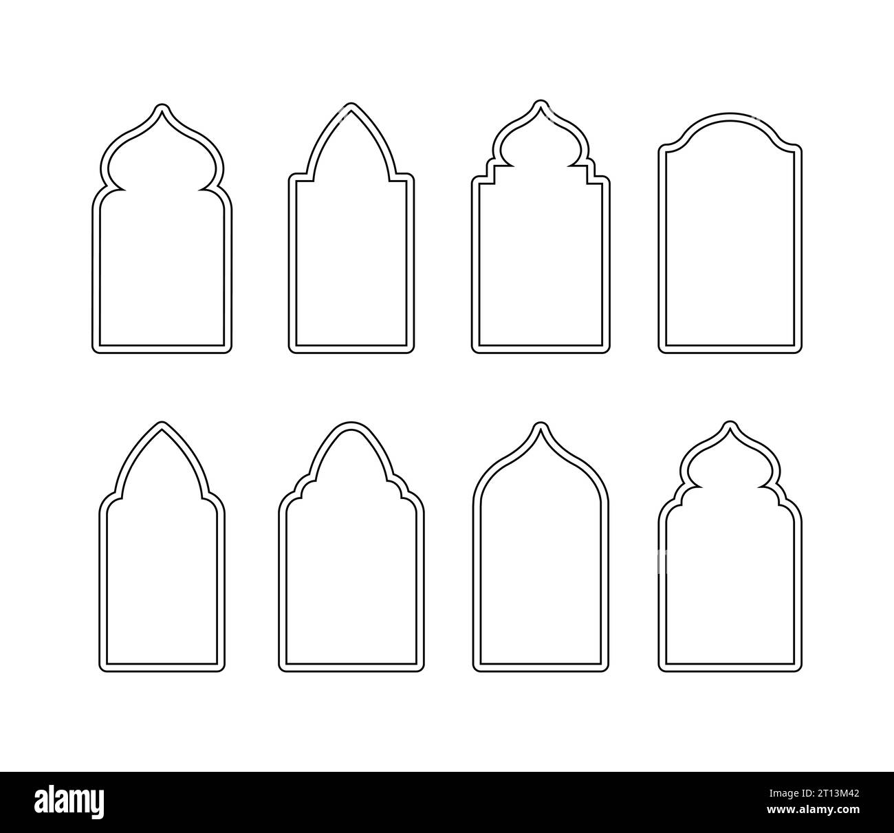 Arabic windows template Black and White Stock Photos & Images - Alamy