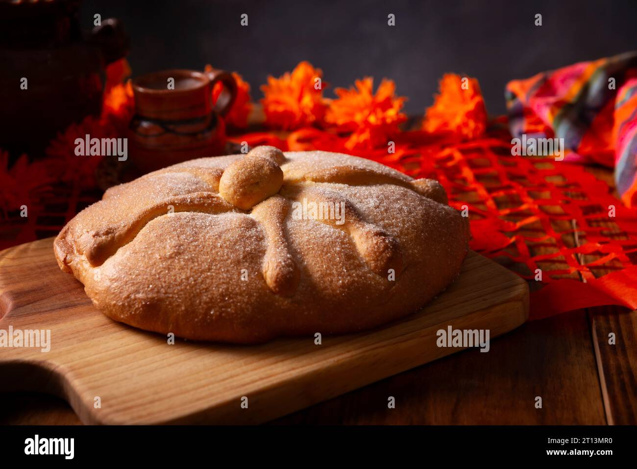Pan de Muerto. Typical Mexican sweet bread that is consumed in the ...